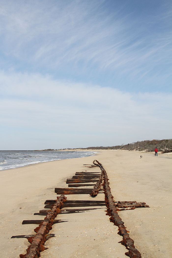 Railroad tracks uncovered on beach – CapeMay.com Blog